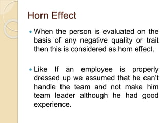 Presentation on Perception - Organisation Behavior | PPTX