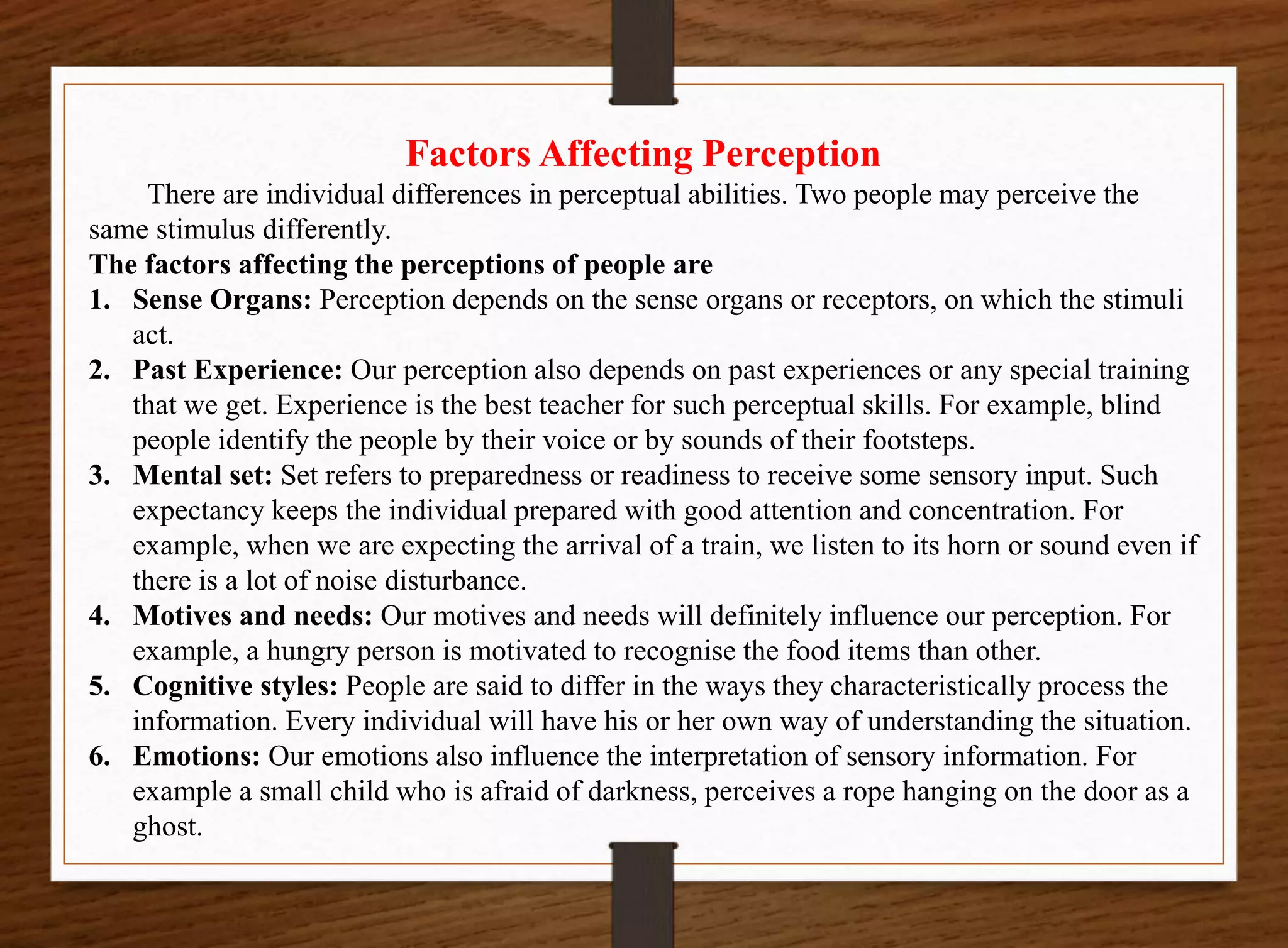 Perception- Psychology | PPTX