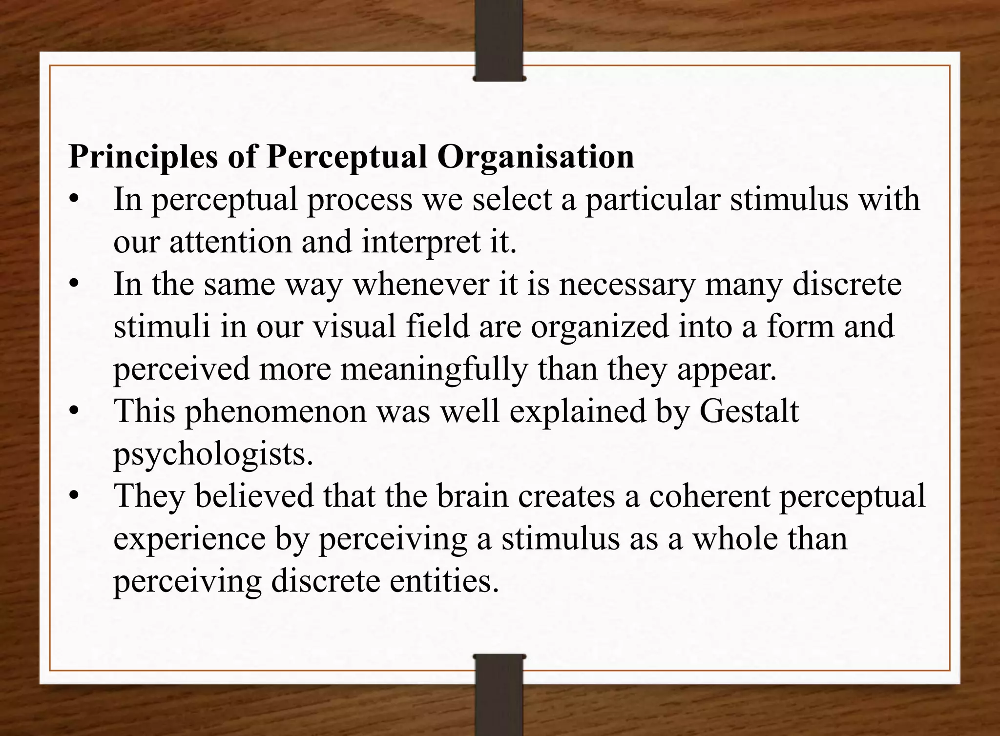 Perception- Psychology | PPTX