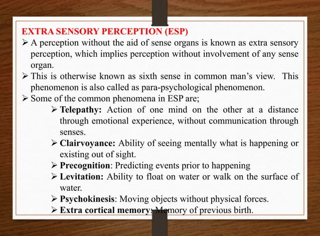 Perception- Psychology | PPTX | Paranormal Phenomena | Hobbies & Interests