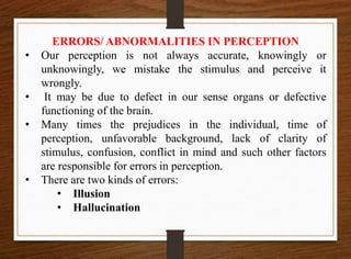 Perception- Psychology | PPTX