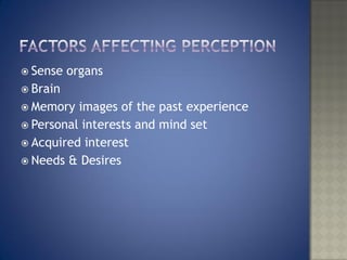Unit 3 Cognitive Process / Perception | PDF