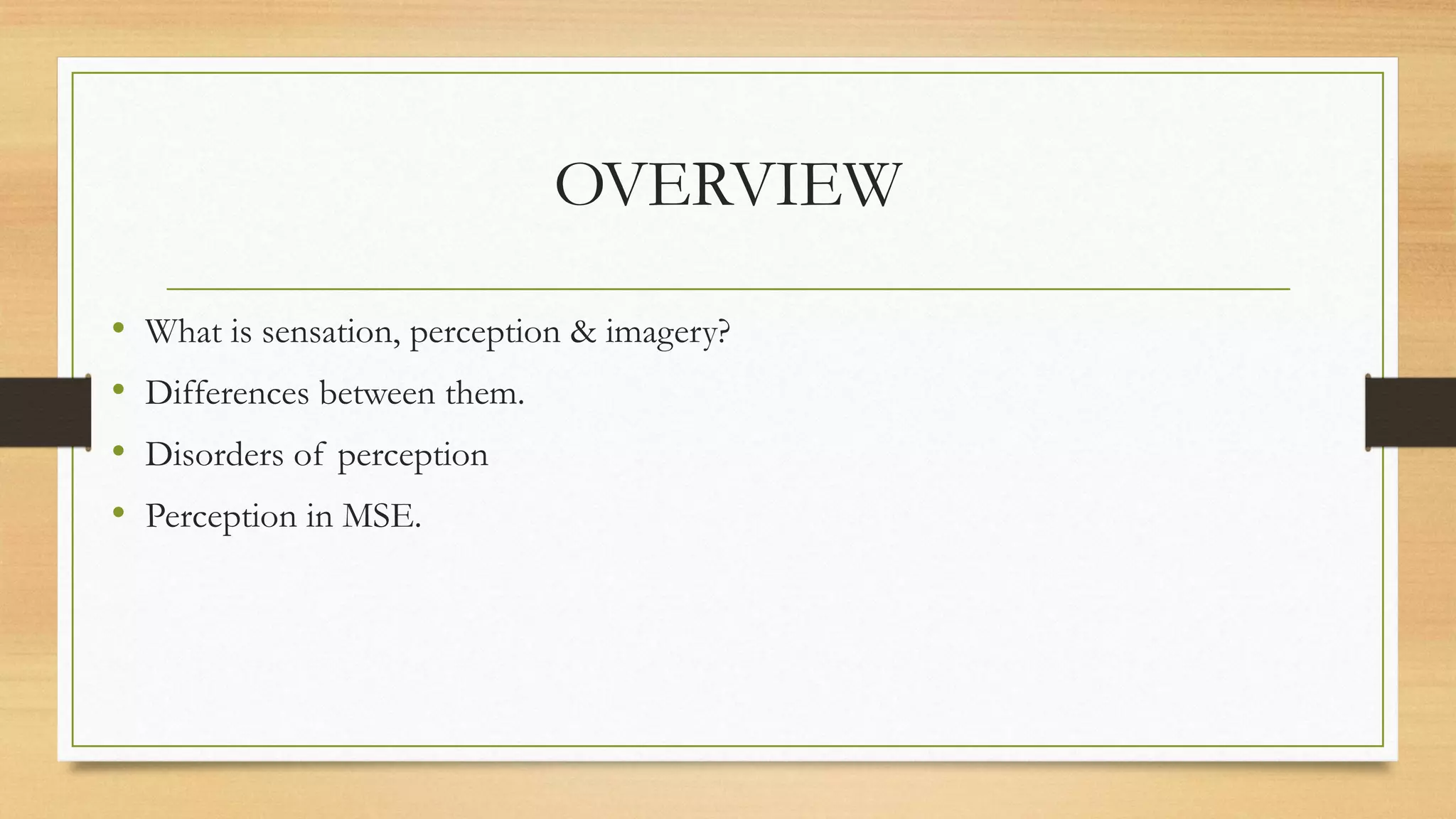 Perception | PDF | Mental Health | Diseases and Conditions