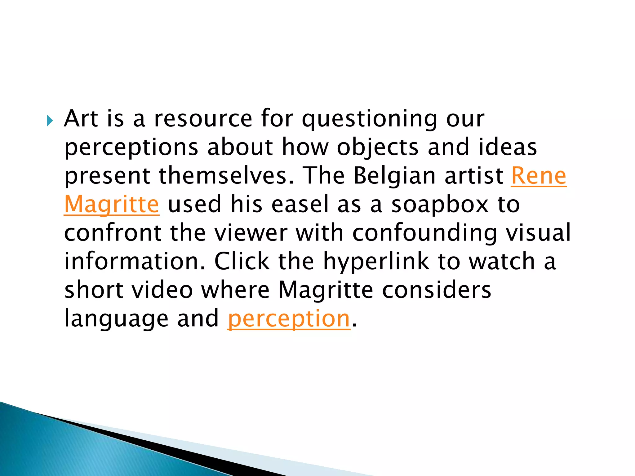 perceptual meaning of art in Psychology | PPTX
