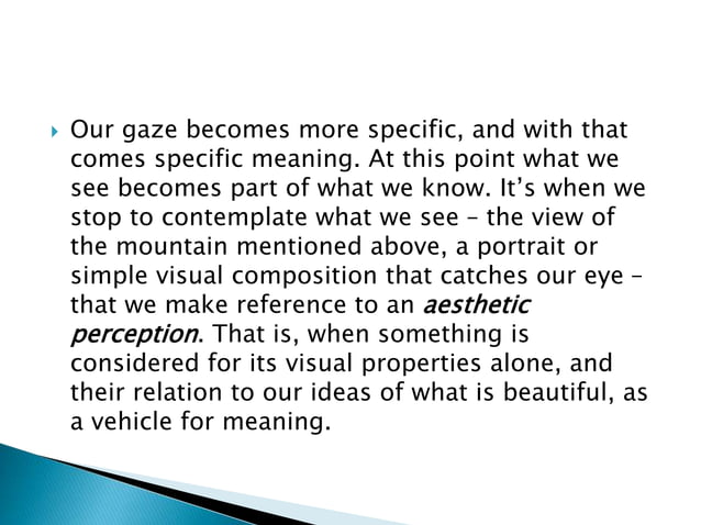 perceptual meaning of art in Psychology | PPT