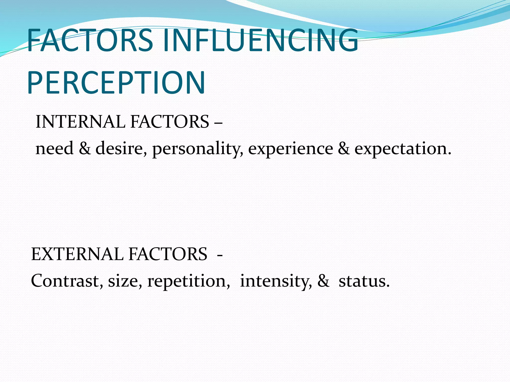 PERCEPTION IN OB | PPTX