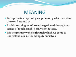 PERCEPTION IN OB | PPTX