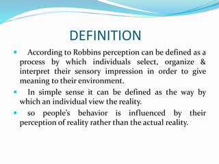 PERCEPTION IN OB | PPTX