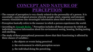 PERCEPTION BBA NOTES PDF PRESENTATION. | PPT