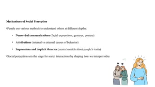 Perception. - social perception in social psychology pptx | PPTX