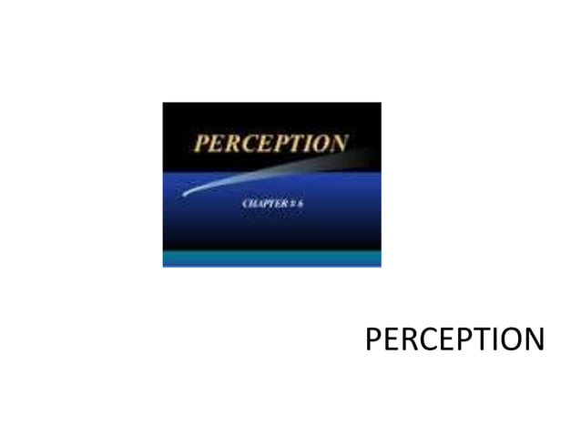 Perception mod. | PPT