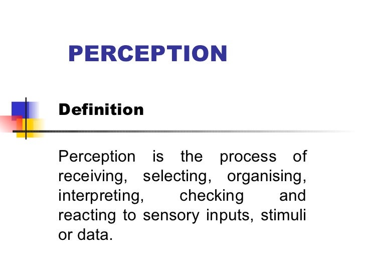 Perception Meaning