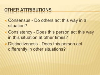 Perception and attribution1 | PPTX