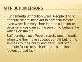 Perception and attribution1 | PPTX