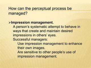 Perception and attribution1 | PPTX