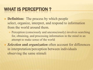 Perception and attribution1 | PPTX