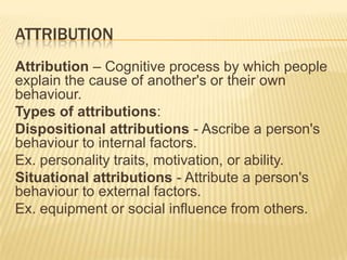 Perception and attribution1 | PPTX