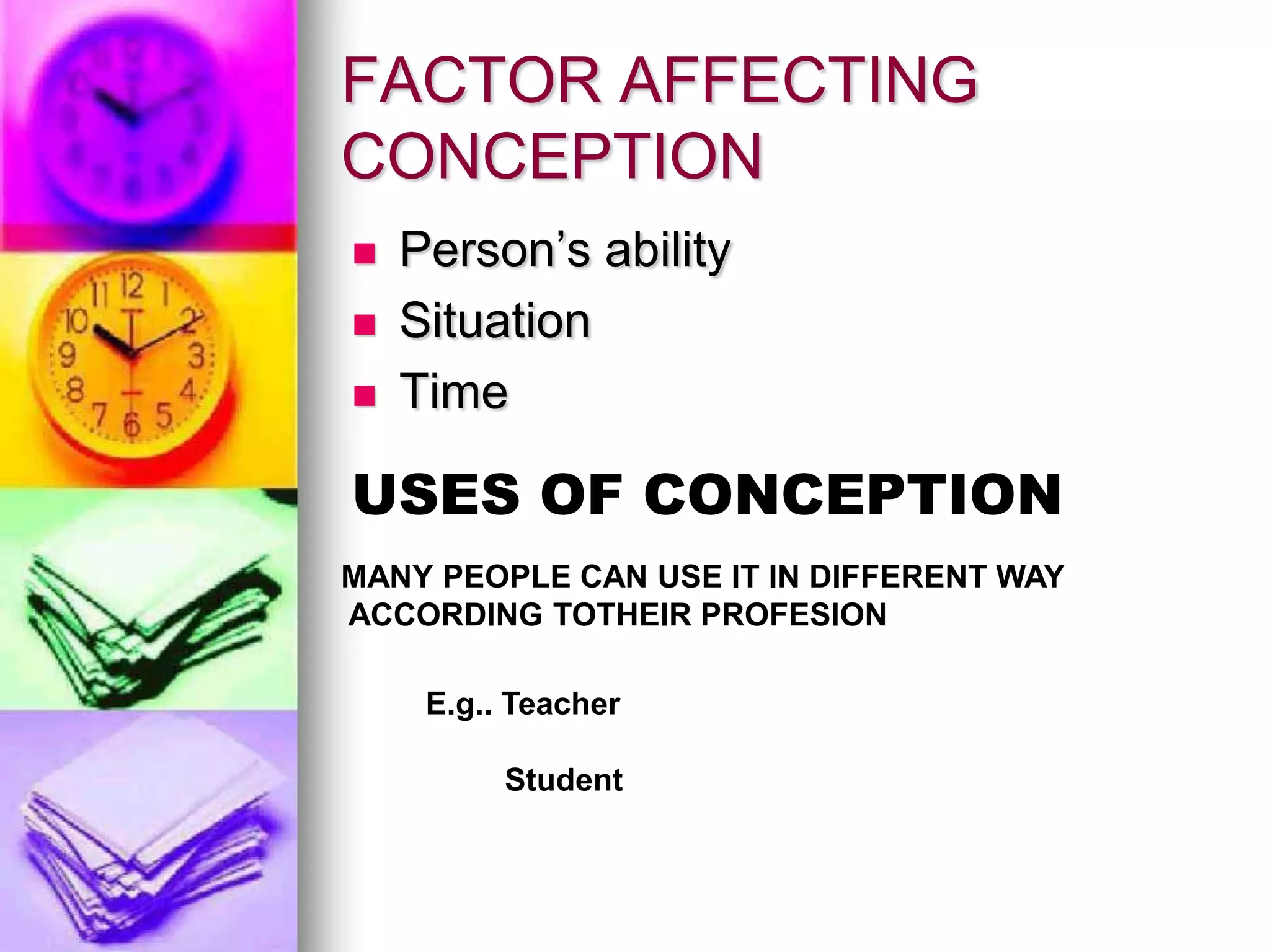 Perception And Conception 97 2003 Presentation | PPT | Free Download