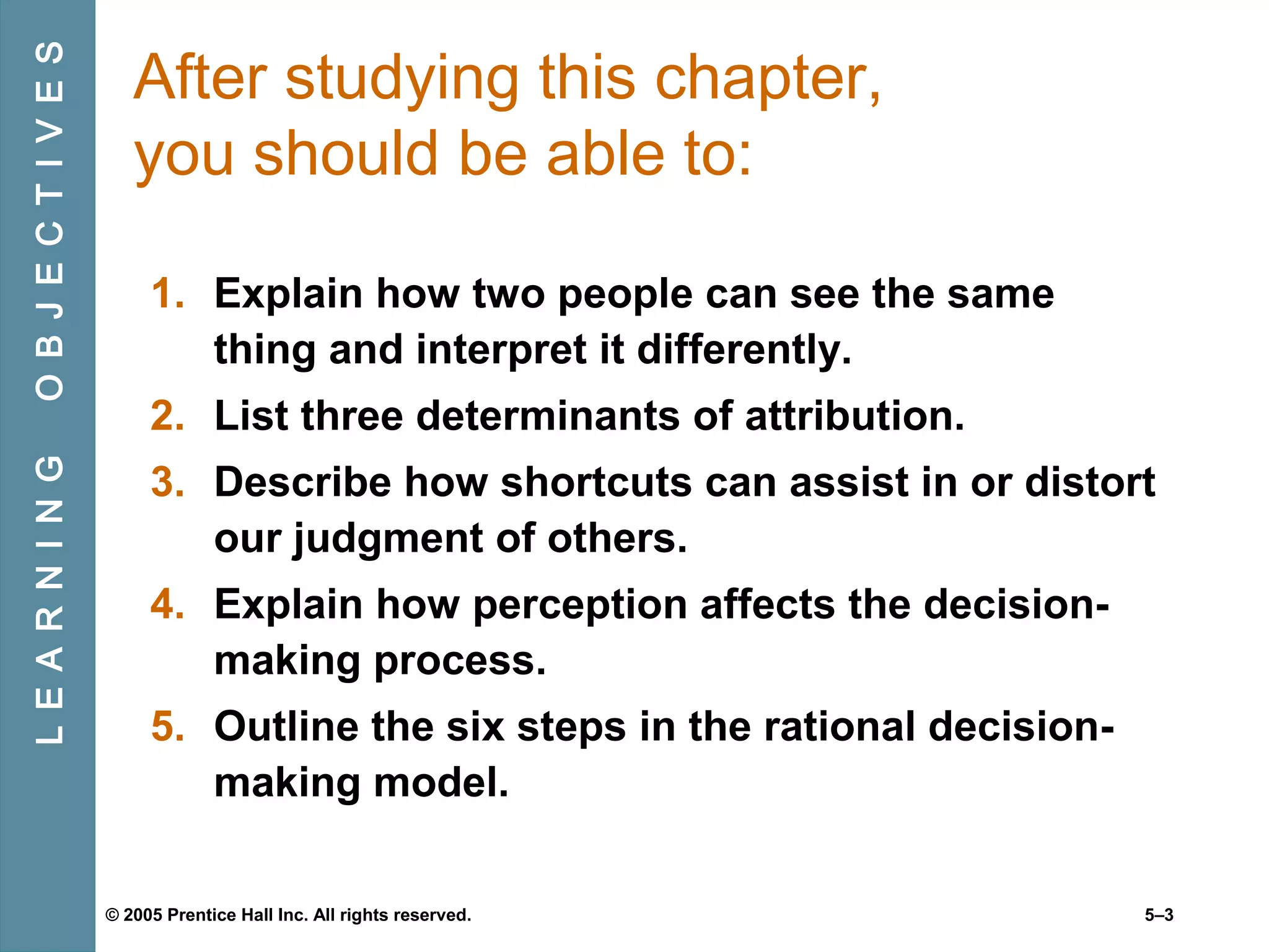 Perception and decision making | PPT