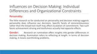 Perception and individual decision making | PPTX