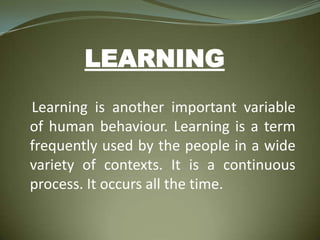 Perception and learning in Organization | PPTX