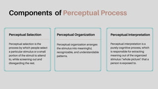 Consumer Behavior- Perception and Learning | PPTX