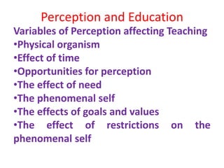 Perception b.ed