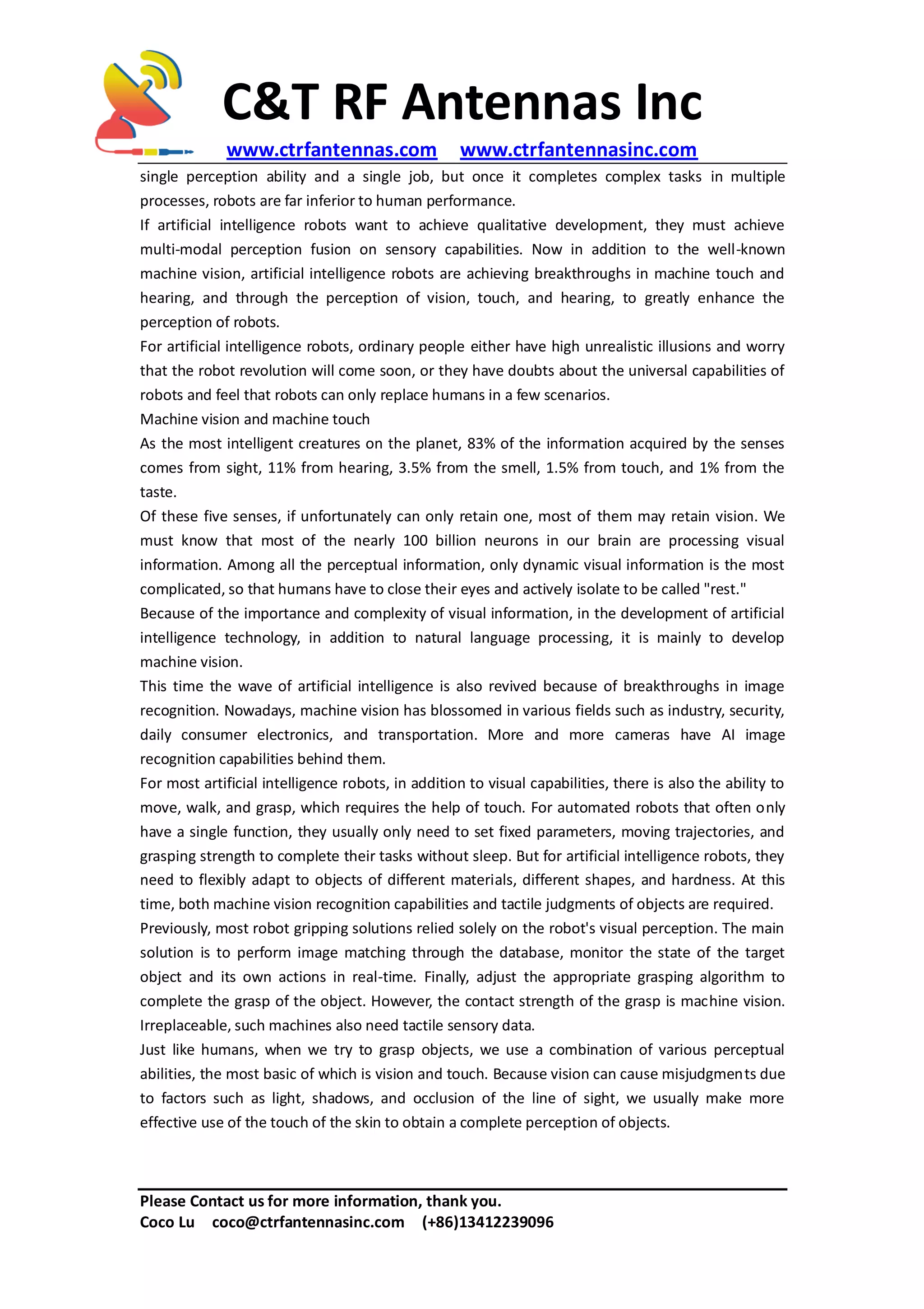 Perception capabilities of ai robots | PDF