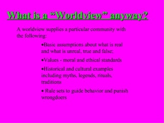 Perception,Cognition,Worldviews | PPT