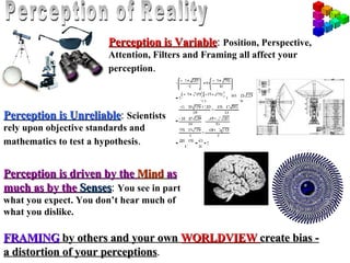 Perception,Cognition,Worldviews | PPT