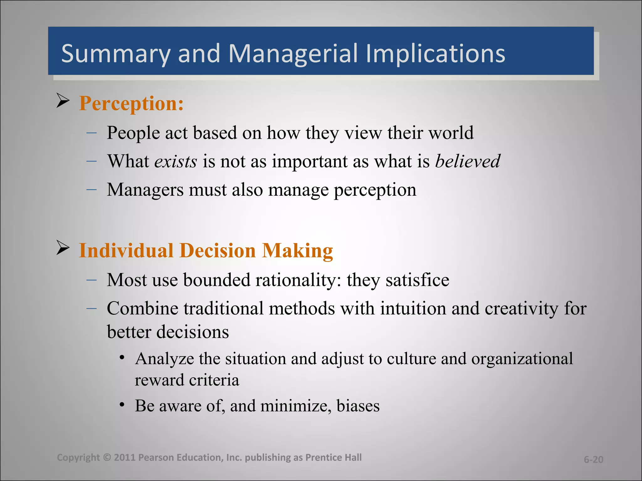 Perception & decision making | PPT