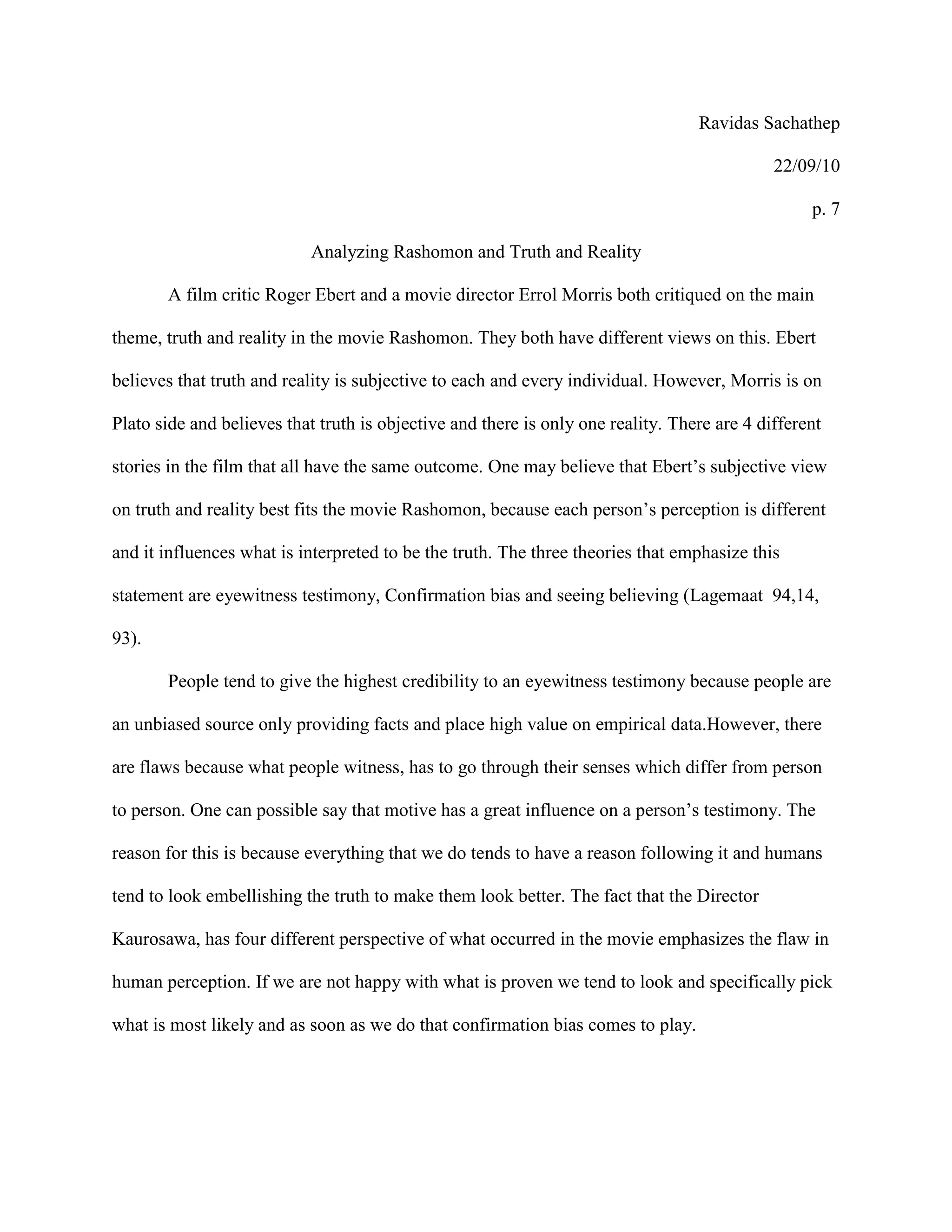 Perception essay.docx with pointers | PDF