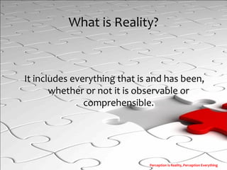 Perception is Reality, Perception is Everything | PPT