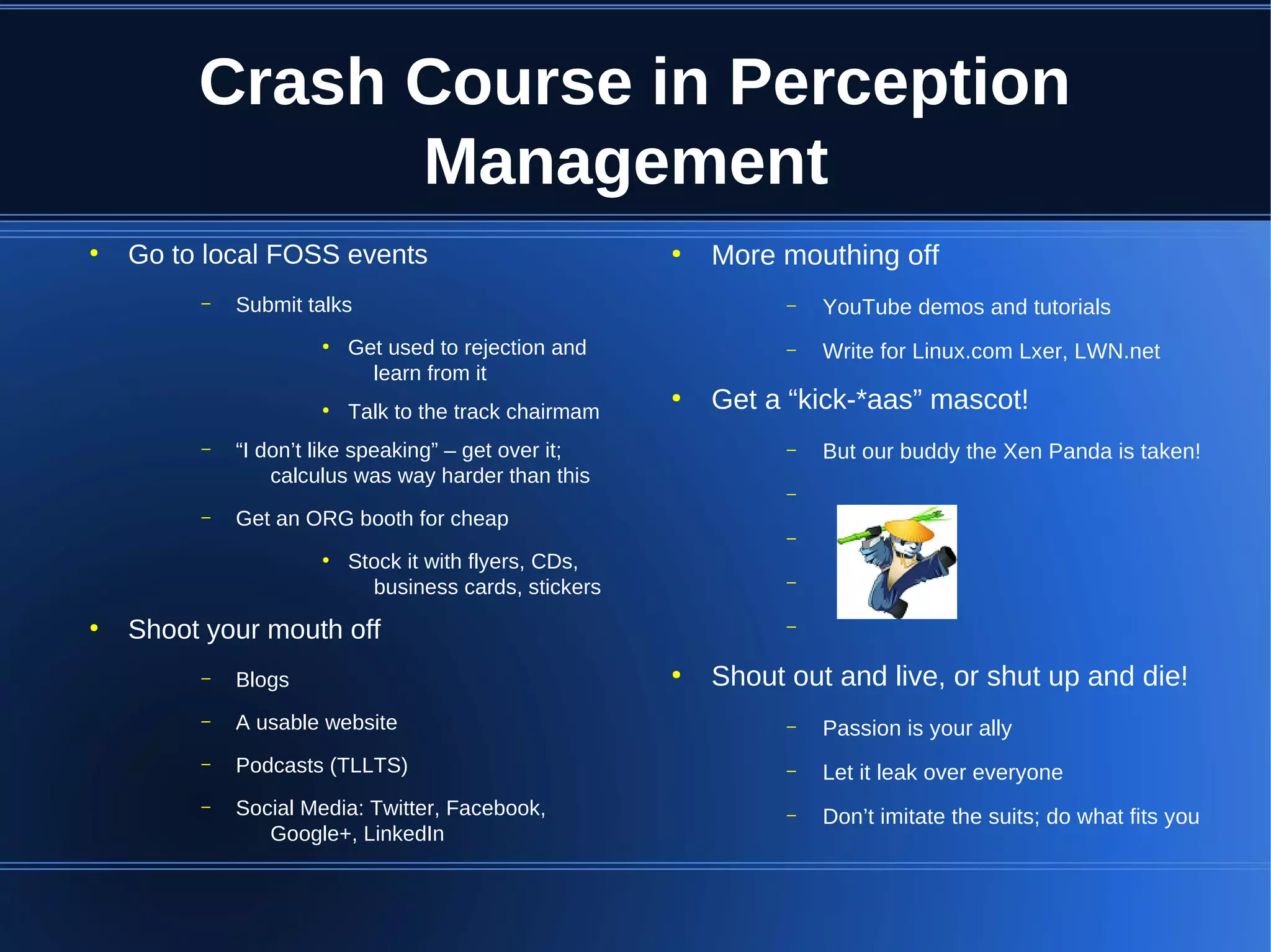 FOSS Project Perception Management Checklist | PDF