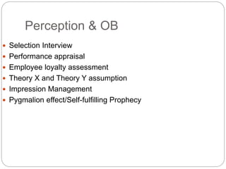 Perception ( meaning, process & significance) 09042020 | PPTX