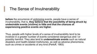 Perception of invulnerability and COVID-19 | PPTX | Mental Health ...