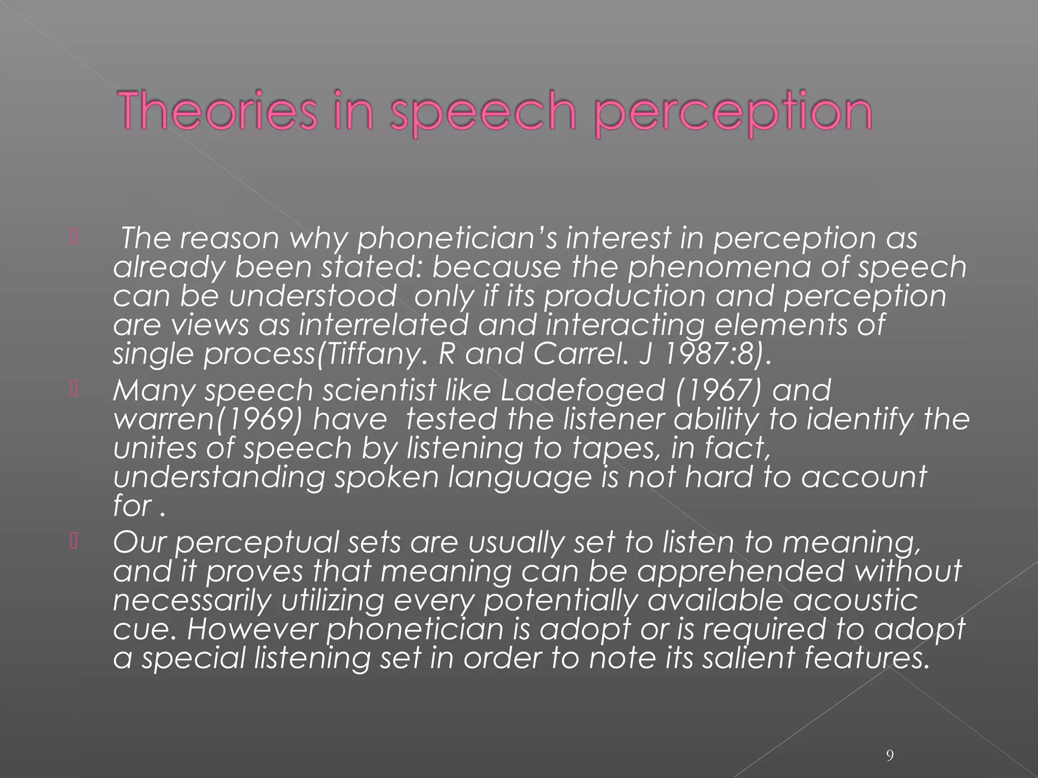 Perception of sounds | PPT