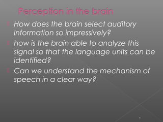 Perception of sounds | PPT