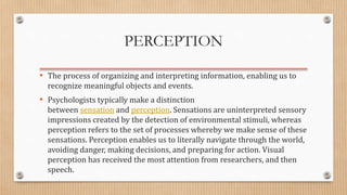 Perception & peripheral nervous system (pns) | PPTX