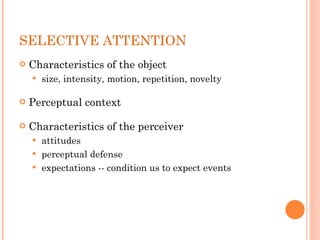 Perception & personality | PPT