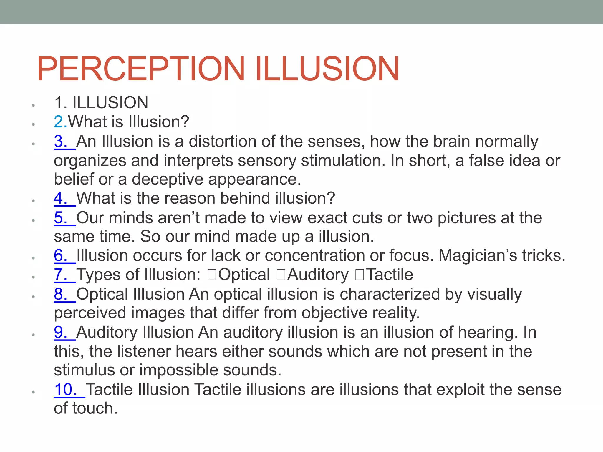 Perception presentation | PPT