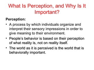 Perceptions in management | PPT
