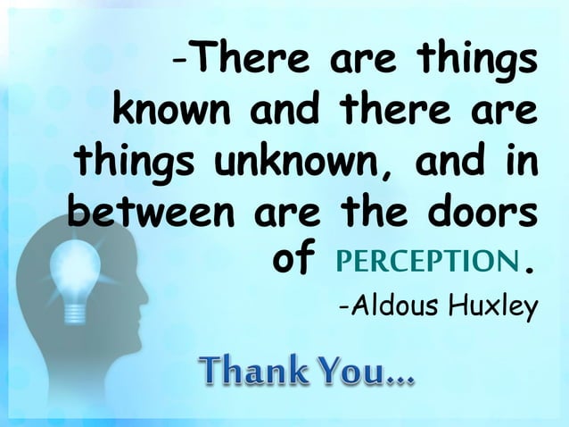 Perceptions | PPTX | Science