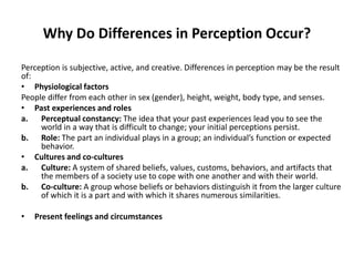 Perception, self and communication | PPT
