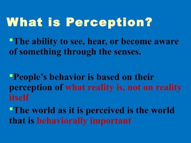 Perception selfawareness | PPT