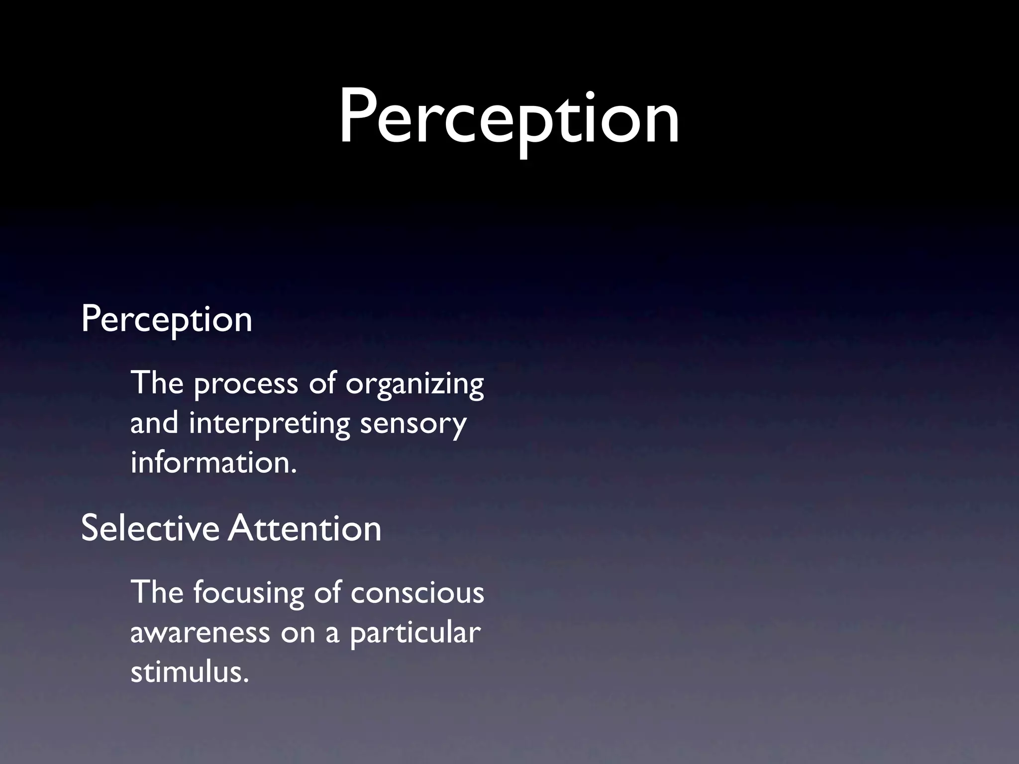 Perception Slides | KEY