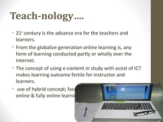 Perceptions of "e" things in EduTech World | PPT