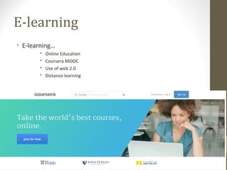 Perceptions of "e" things in EduTech World | PPT