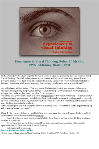 Perception & visual thinking | PDF