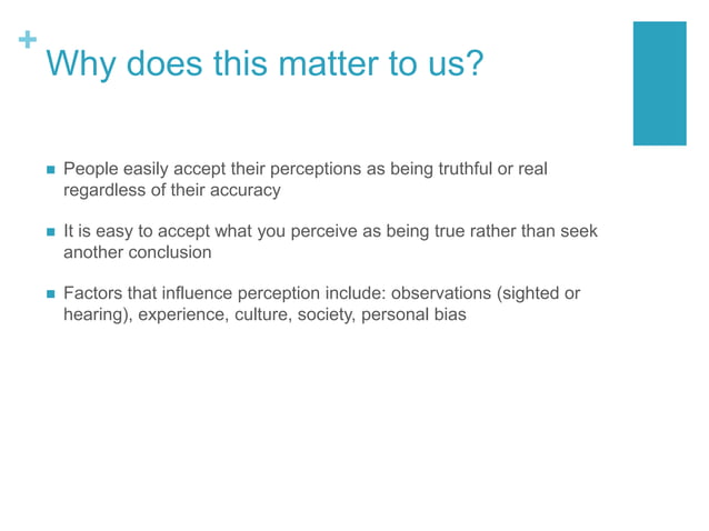 Perception vs. Reality | PPTX